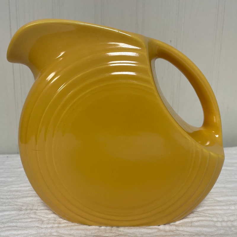 Yellow Ware Pitcher - Etsy