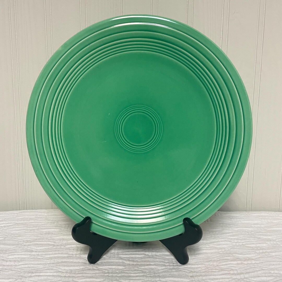 Vintage Fiestaware 9.5" Luncheon Plate Original Green Fiesta Ware Early ...