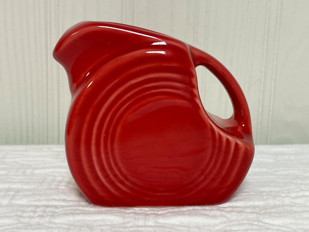 Fiesta Ware Red Scarlet Mini Disk Pitcher or Creamer Fiestaware ...