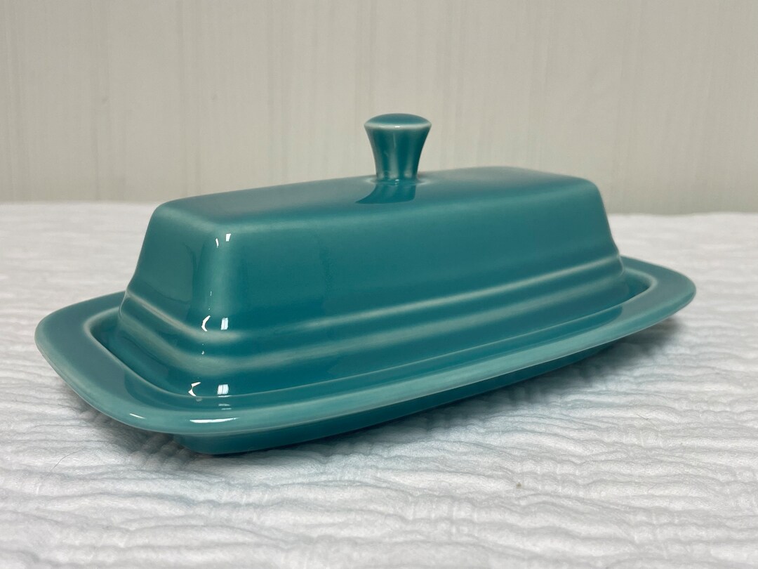 Fiesta Ware Turquoise Blue Retired Small Butter Dish With Cover ...