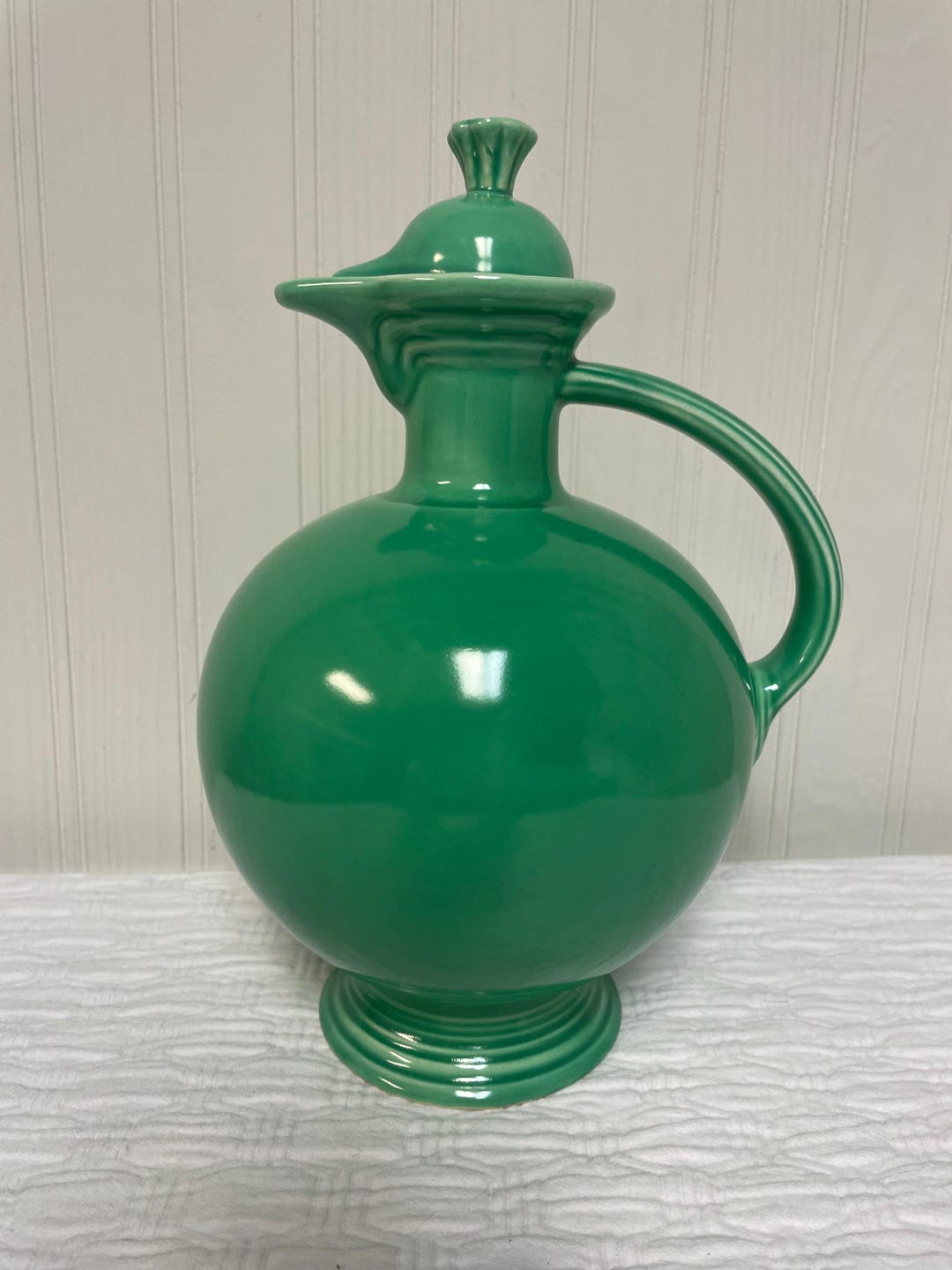 Vintage Fiesta Ware Original Green Wine Carafe Pitcher Fiestaware With ...