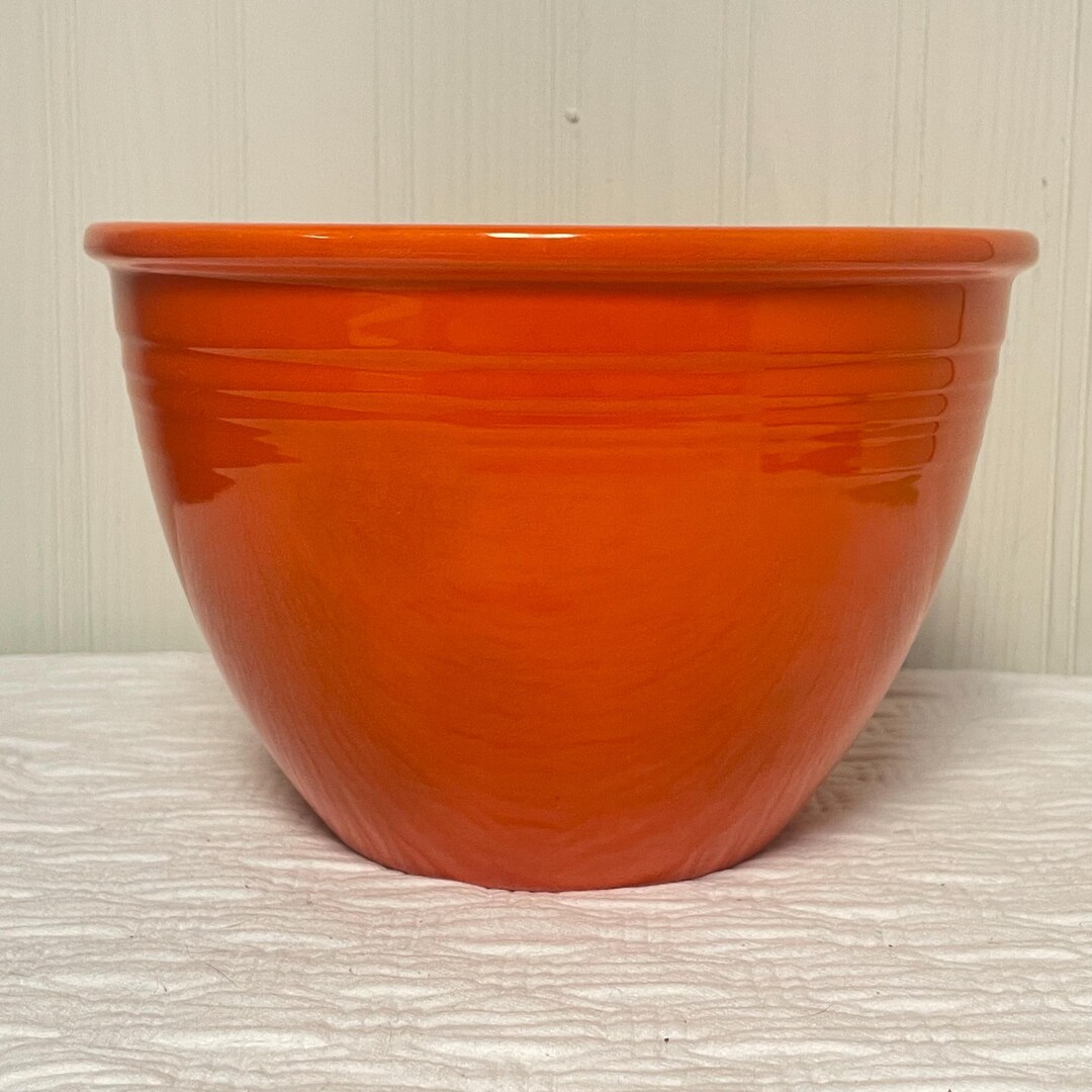 Vintage Fiestaware #4 Radioactive Red Mixing or Nesting Bowl Fiesta ...
