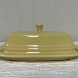 Retired Fiesta Ware Yellow Small Butter Dish With Cover Fiestaware Post ...