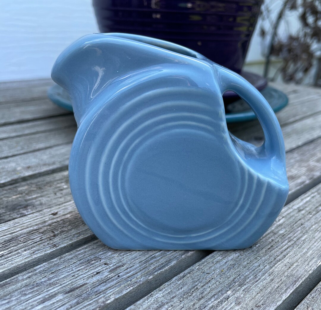 Fiesta Ware Retired Periwinkle Blue Mini Disk Pitcher or Creamer ...