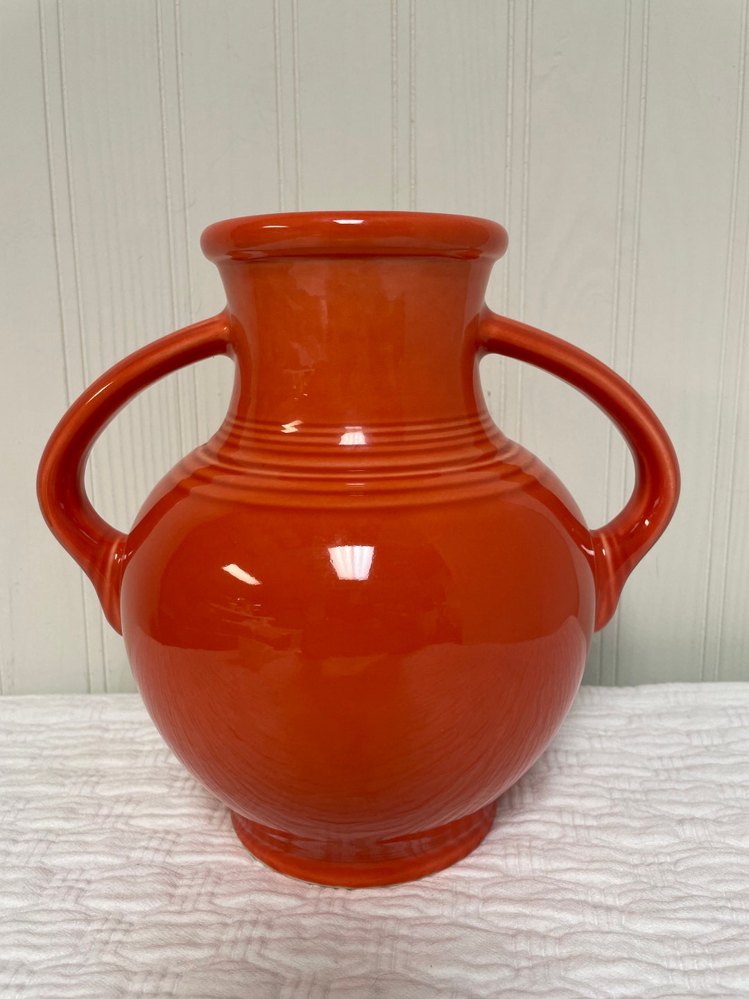 Fiesta Ware Retired Persimmon Millennium I 1 Vase Fiestaware 2 Handled ...