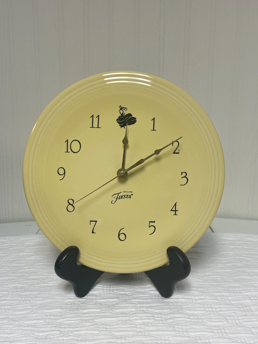 Retired Fiesta Ware Fiestaware Light Yellow Kitchen Wall Clock 1990s ...