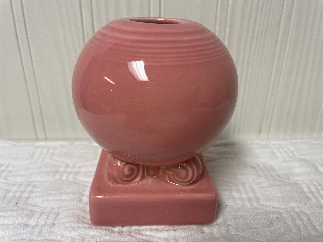 Fiestaware Rose Pink Single Ball Candle Taper Holder Post 86 Retired ...