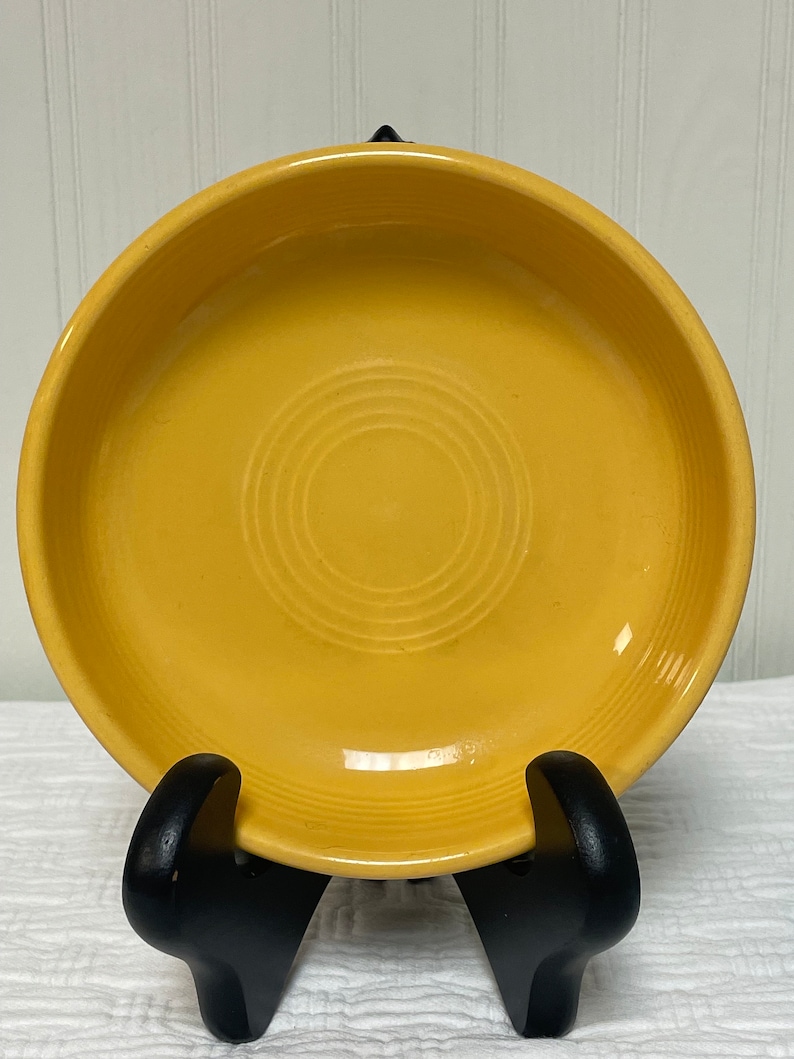 Vintage Fiesta Ware Shallow Dessert Bowl Original Yellow Fiestaware - Etsy