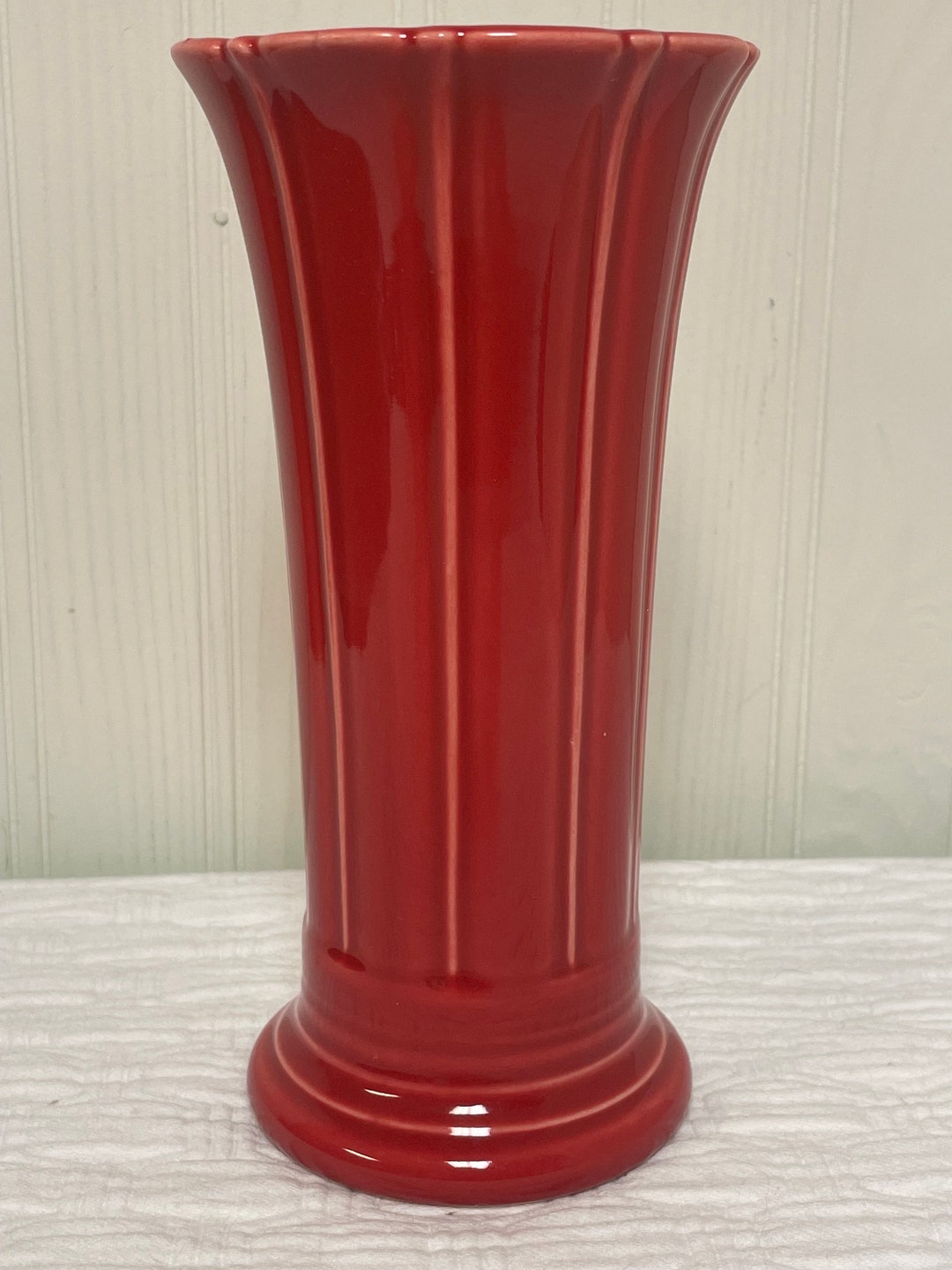 Fiesta 8 Small Flared Vase Scarlet Red Fiestaware Post 86 Retired Color ...