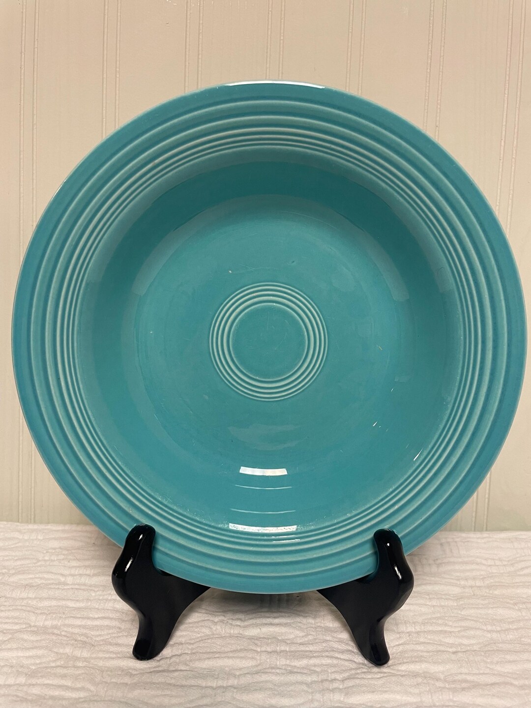 Vintage Fiestaware Rimmed Soup Bowl Deep Plate Original Old Turquoise ...