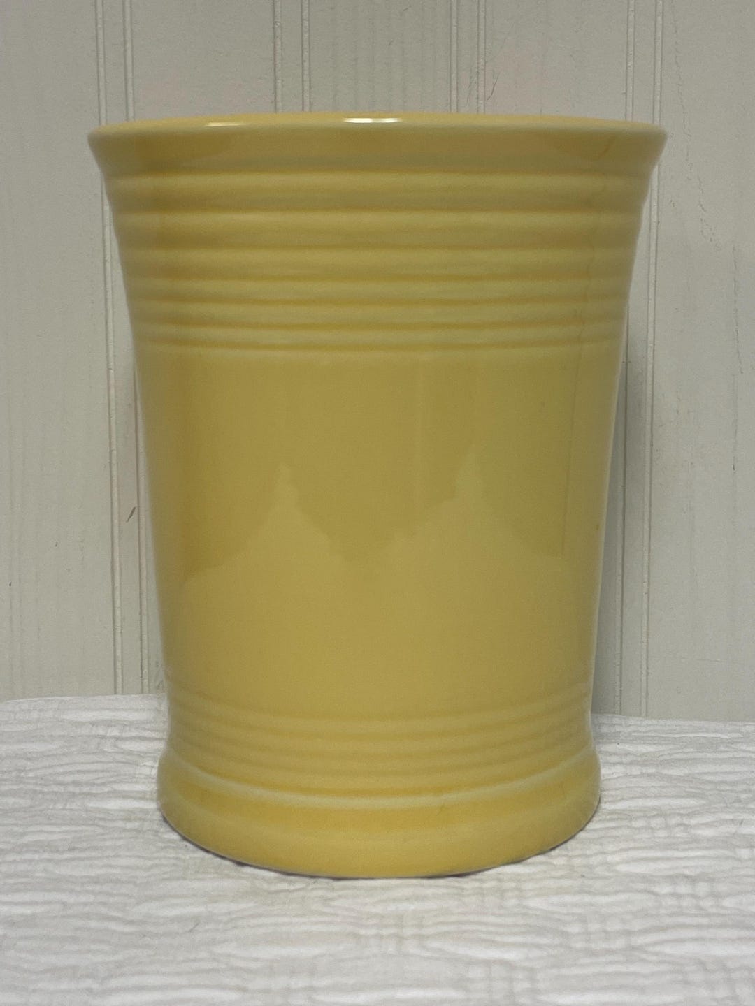 Fiestaware Light Yellow Tool Utensil Crock Retired Fiesta Ware Post ...