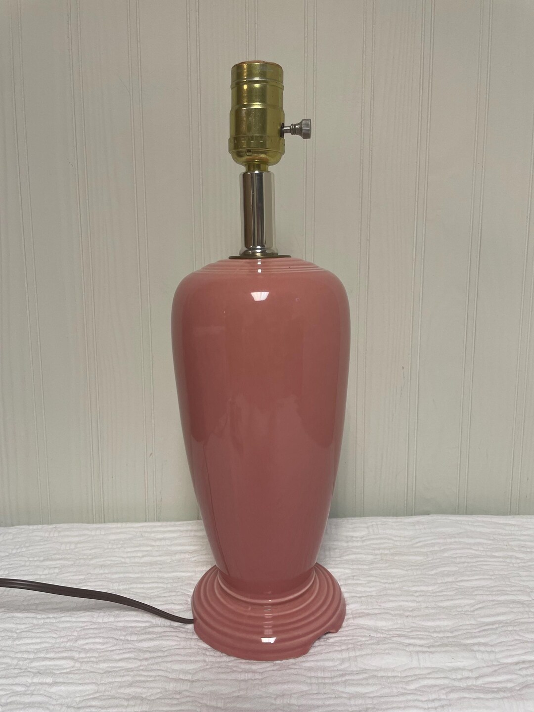 Fiestaware Retired Table Lamp Rose Pink Fiesta Ware HTF - Etsy