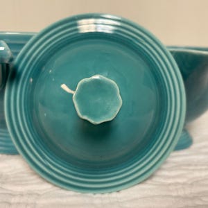 Vintage Fiesta Ware Turquoise Blue 3 Piece Sugar and Creamer Cream ...