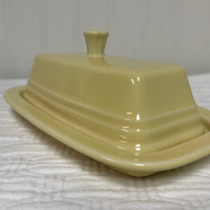 Retired Fiesta Ware Yellow Small Butter Dish With Cover Fiestaware Post ...