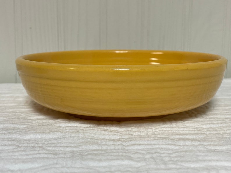 Vintage Fiesta Ware Shallow Dessert Bowl Original Yellow Fiestaware - Etsy