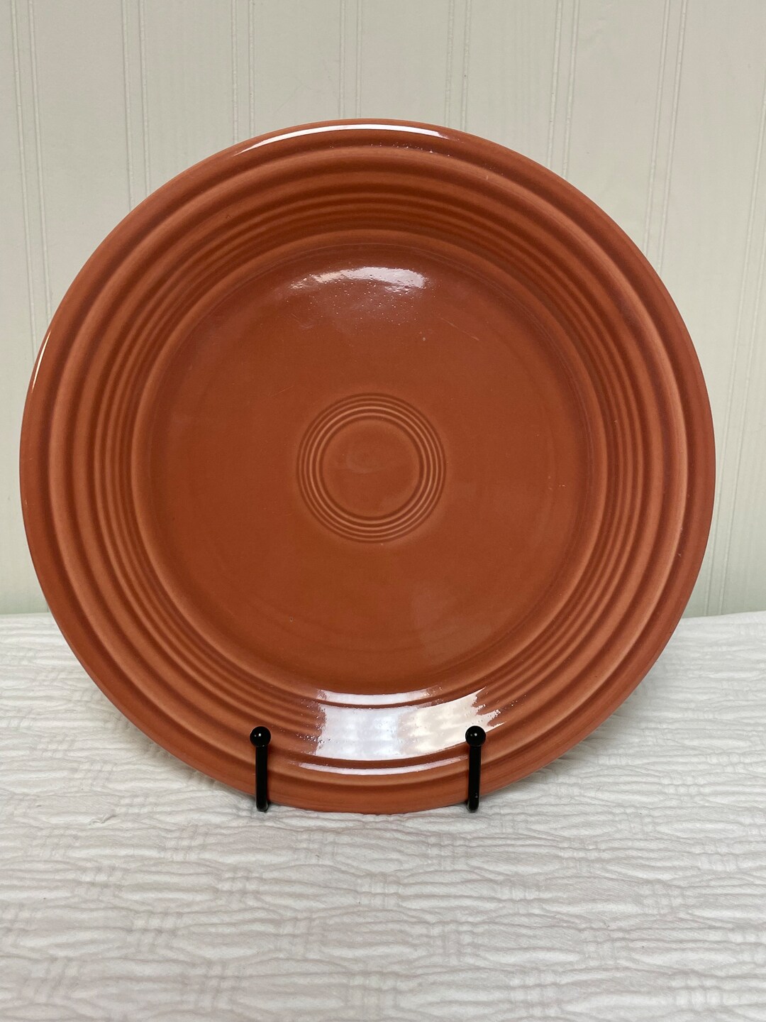 Vintage Fiestaware 9.5" Luncheon Plate Rose Pink Fiesta Ware 1950’s ...