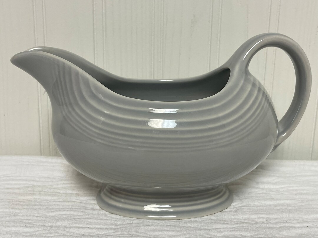 Fiesta Ware Pearl Gray (retired) Gravy or Sauce Boat Fiestaware - Etsy