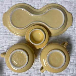 Fiesta Ware Light Yellow 4 Piece Cream and Sugar Tray Set Fiestaware - Etsy