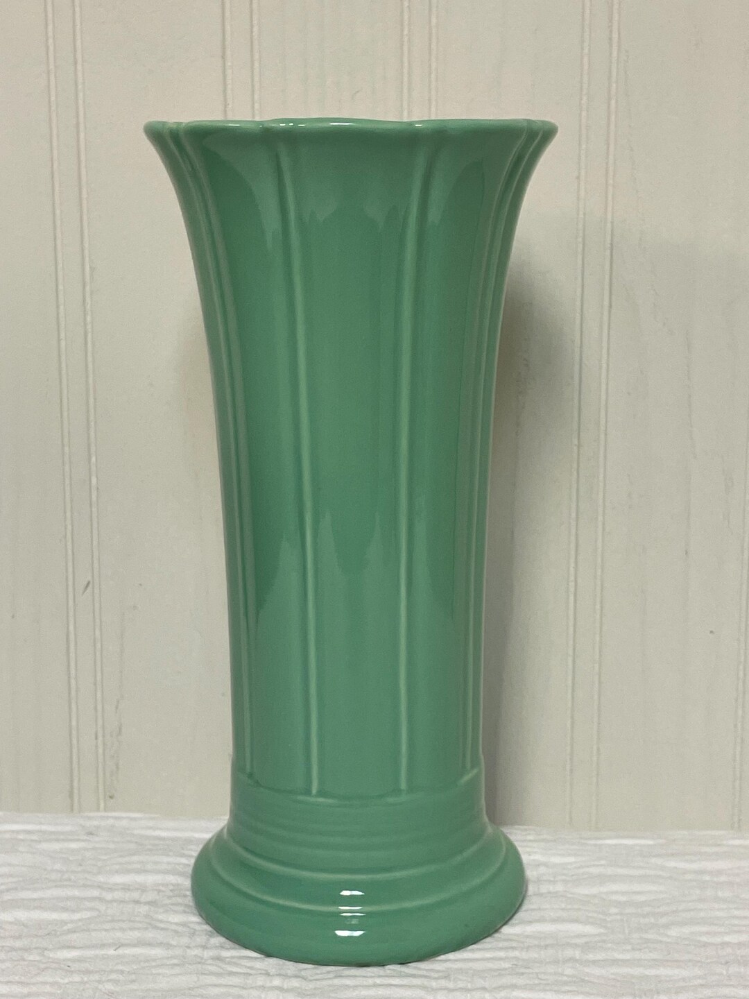 Fiesta Ware 8" Small Flared Vase Seamist Green Fiestaware Post 86 ...