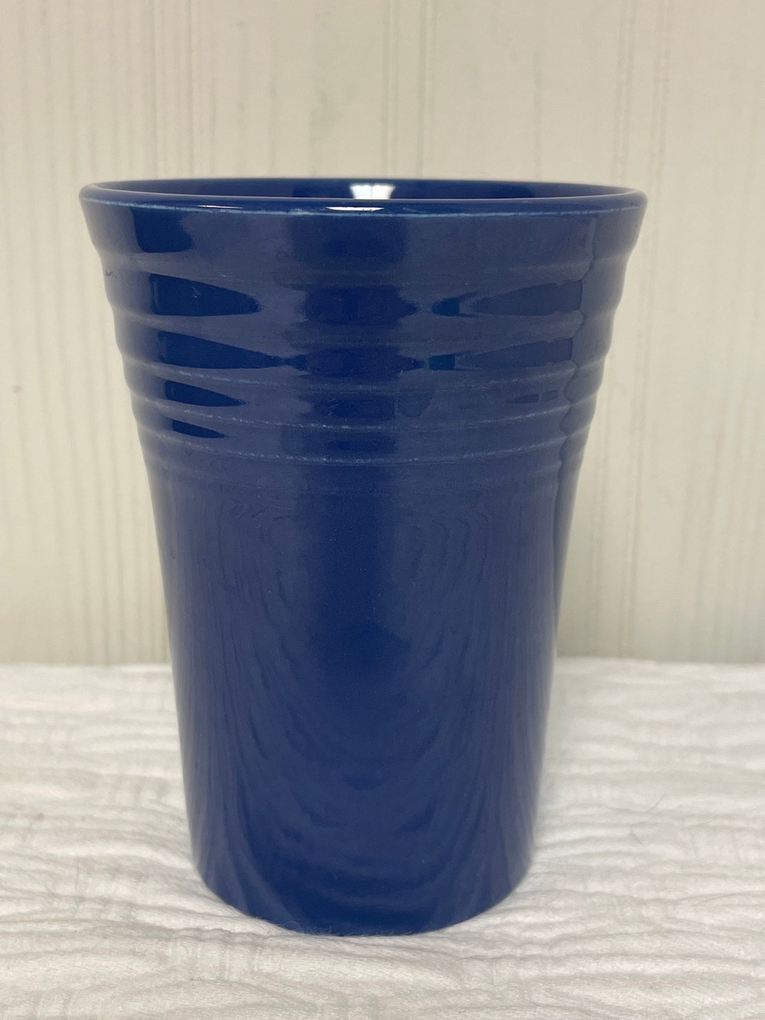 Vintage Fiesta Ware Original Blue Water Tumbler Fiestaware Drinking Cup ...