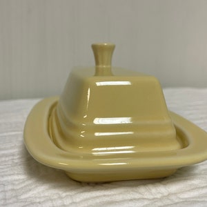 Retired Fiesta Ware Yellow Small Butter Dish With Cover Fiestaware Post ...