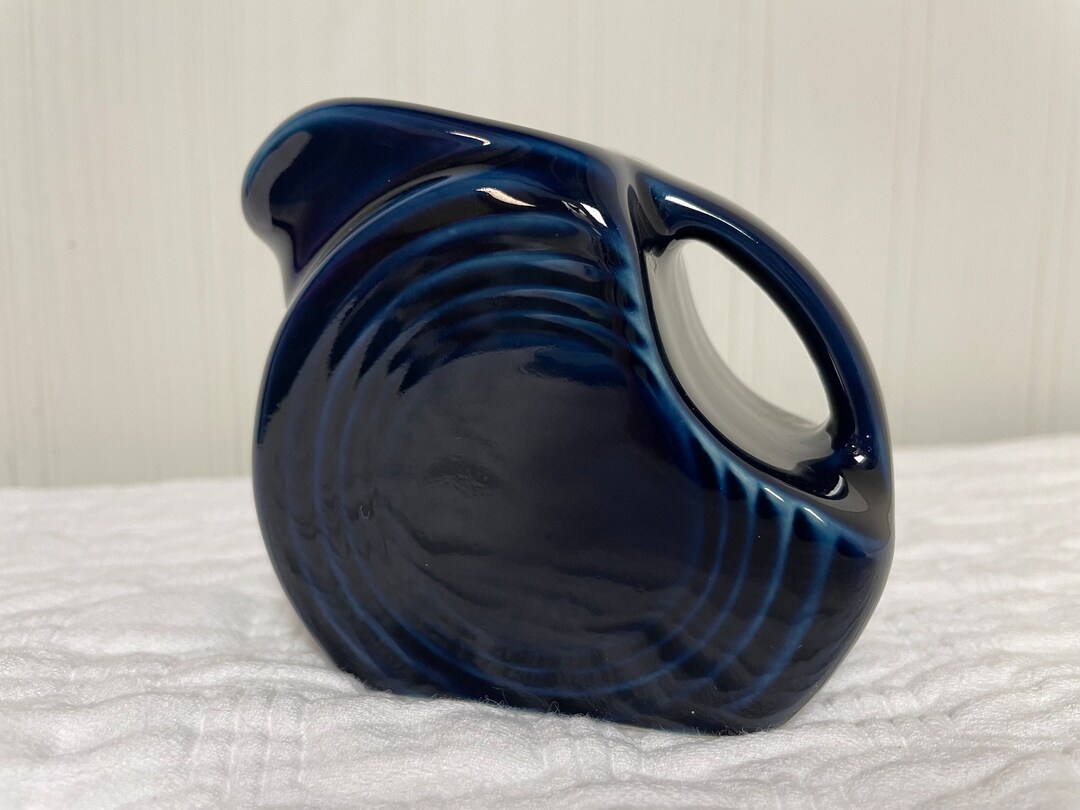 Fiesta Retired Cobalt Blue Mini Disk Pitcher or Creamer Fiestaware ...