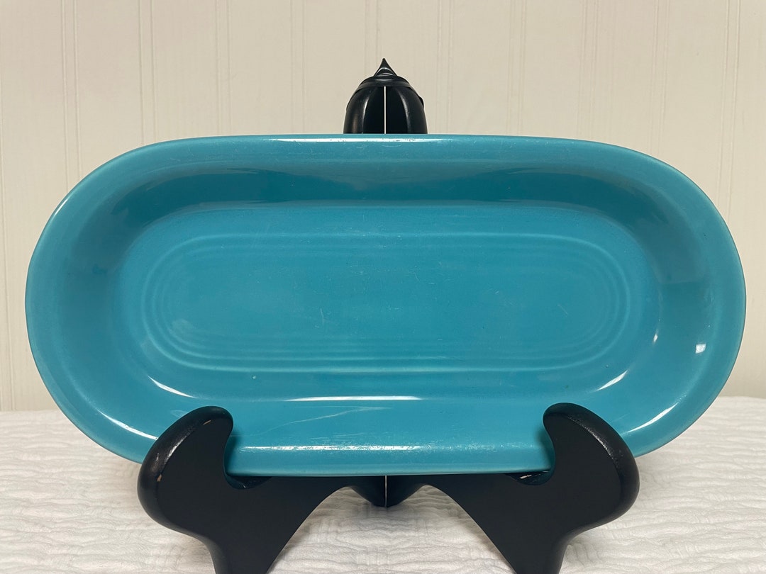 Vintage Fiestaware Turquoise Relish / Utility / Celery Tray or Platter ...
