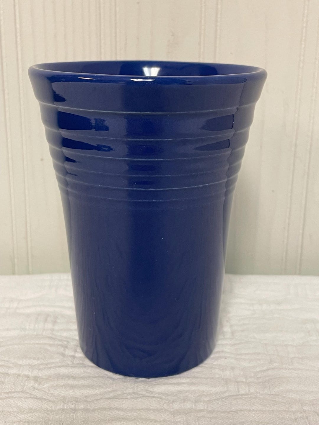 Vintage Fiesta Ware Original Blue Water Tumbler Fiestaware Drinking Cup ...