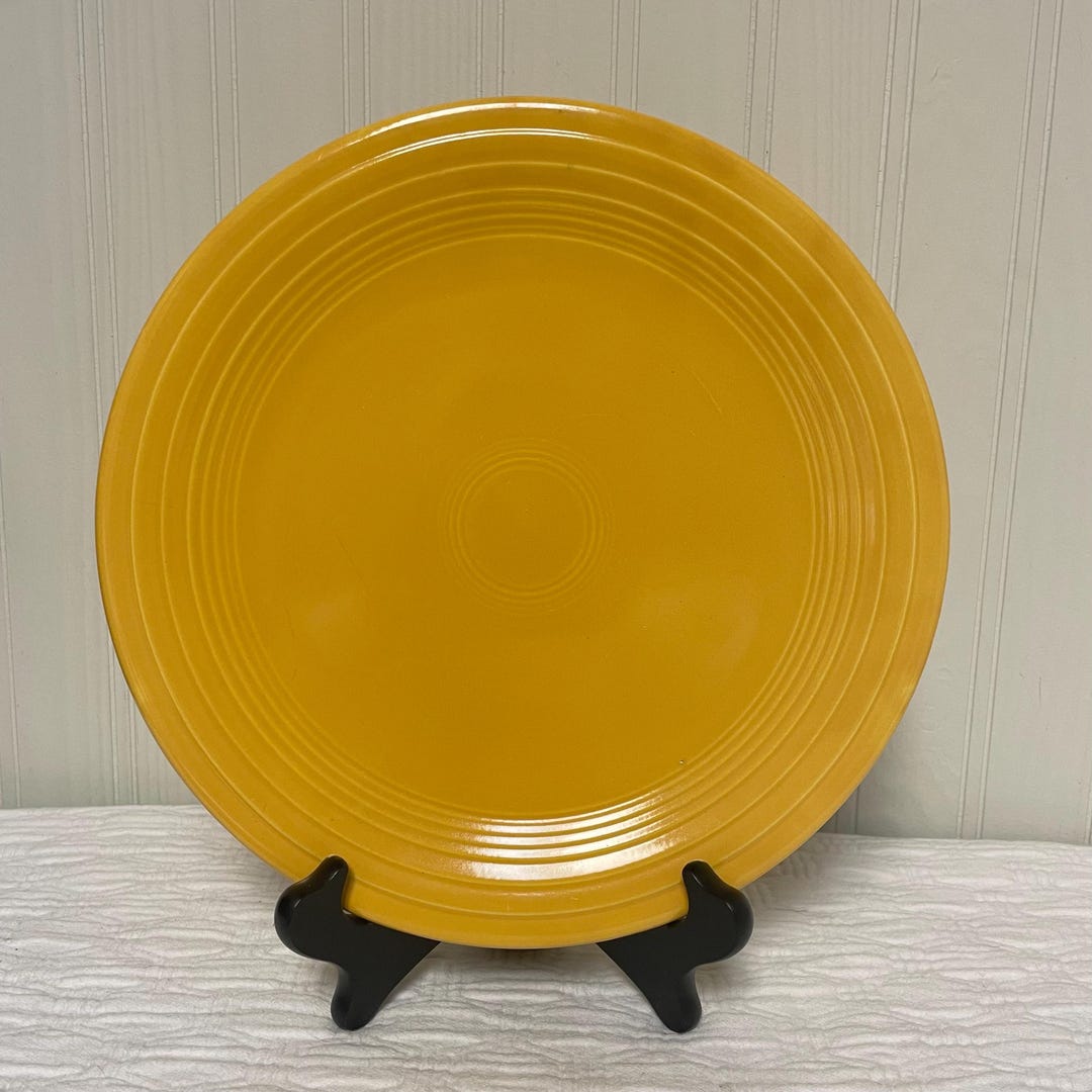 Vintage Fiestaware 9.5" Luncheon Plate Original Yellow Fiesta Ware ...