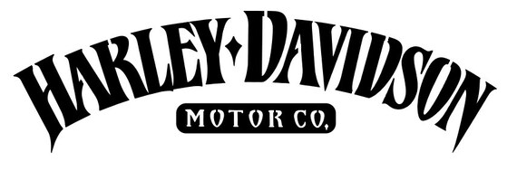 Harley Davidson Logo Outline Stencil
