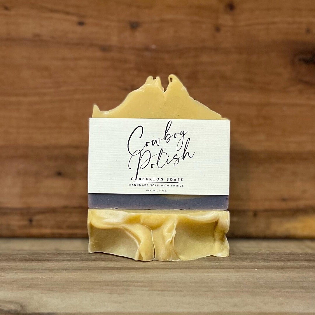 Cowboy Polish Soap: Handmade Pumice Soap With Tea Tree & Clary Sage - Etsy