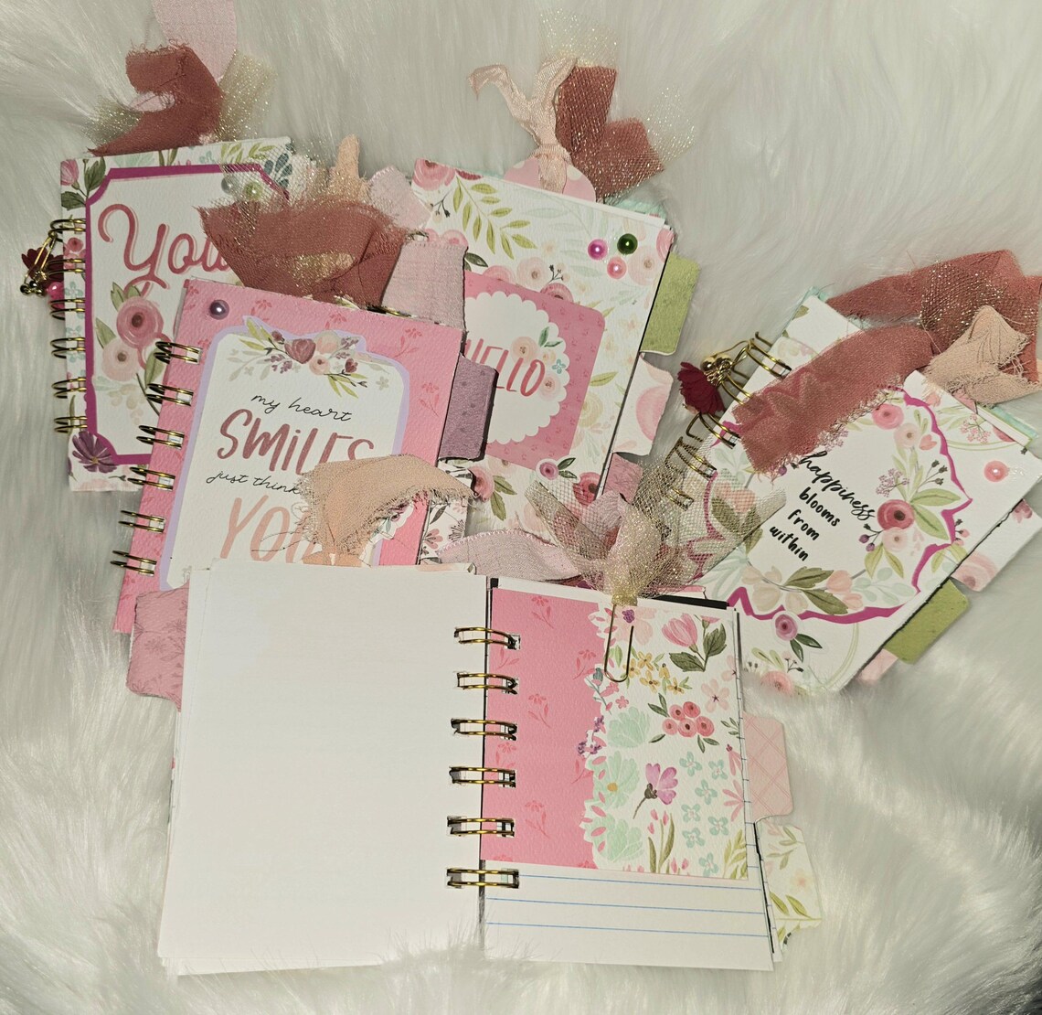 FLORA 2- 3X4 CINCH BOUND Mini Notebook/mini Notebook/junk Journal/index ...