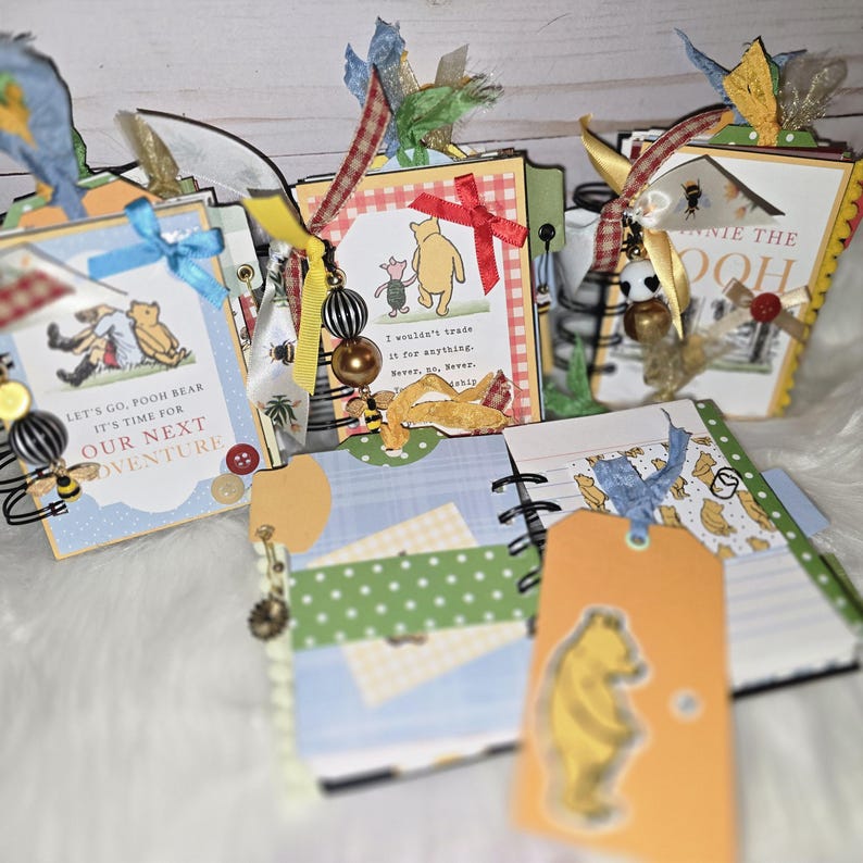 POOH- 3X4 CINCH Bound- Mini Notebook/mini Notebook/junk Journal/index ...