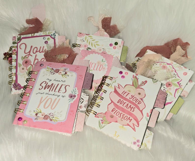 FLORA 2- 3X4 CINCH BOUND Mini Notebook/mini Notebook/junk Journal/index ...