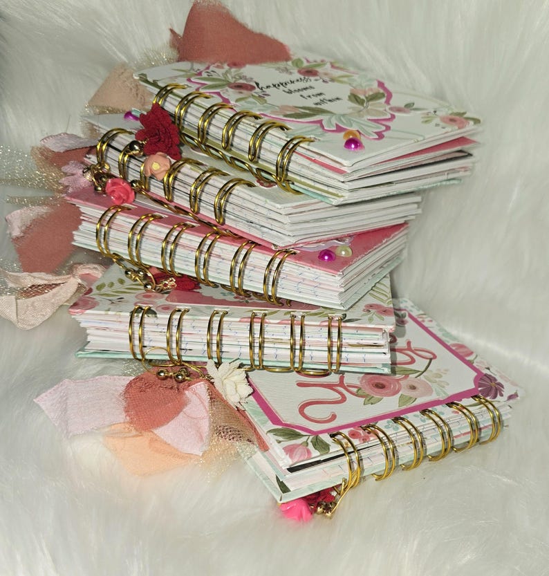 FLORA 2- 3X4 CINCH BOUND Mini Notebook/mini Notebook/junk Journal/index ...