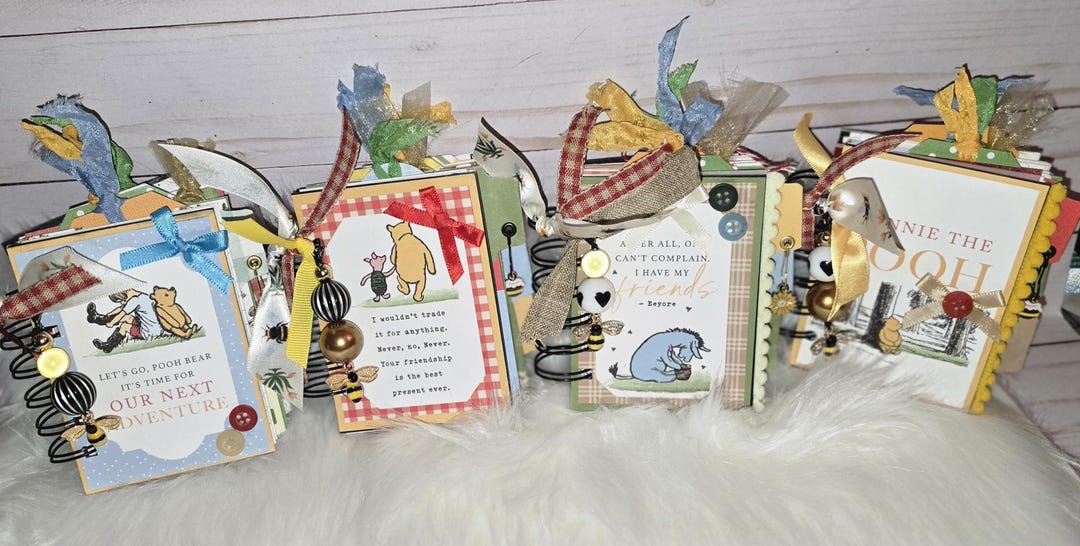POOH- 3X4 CINCH Bound- Mini Notebook/mini Notebook/junk Journal/index ...