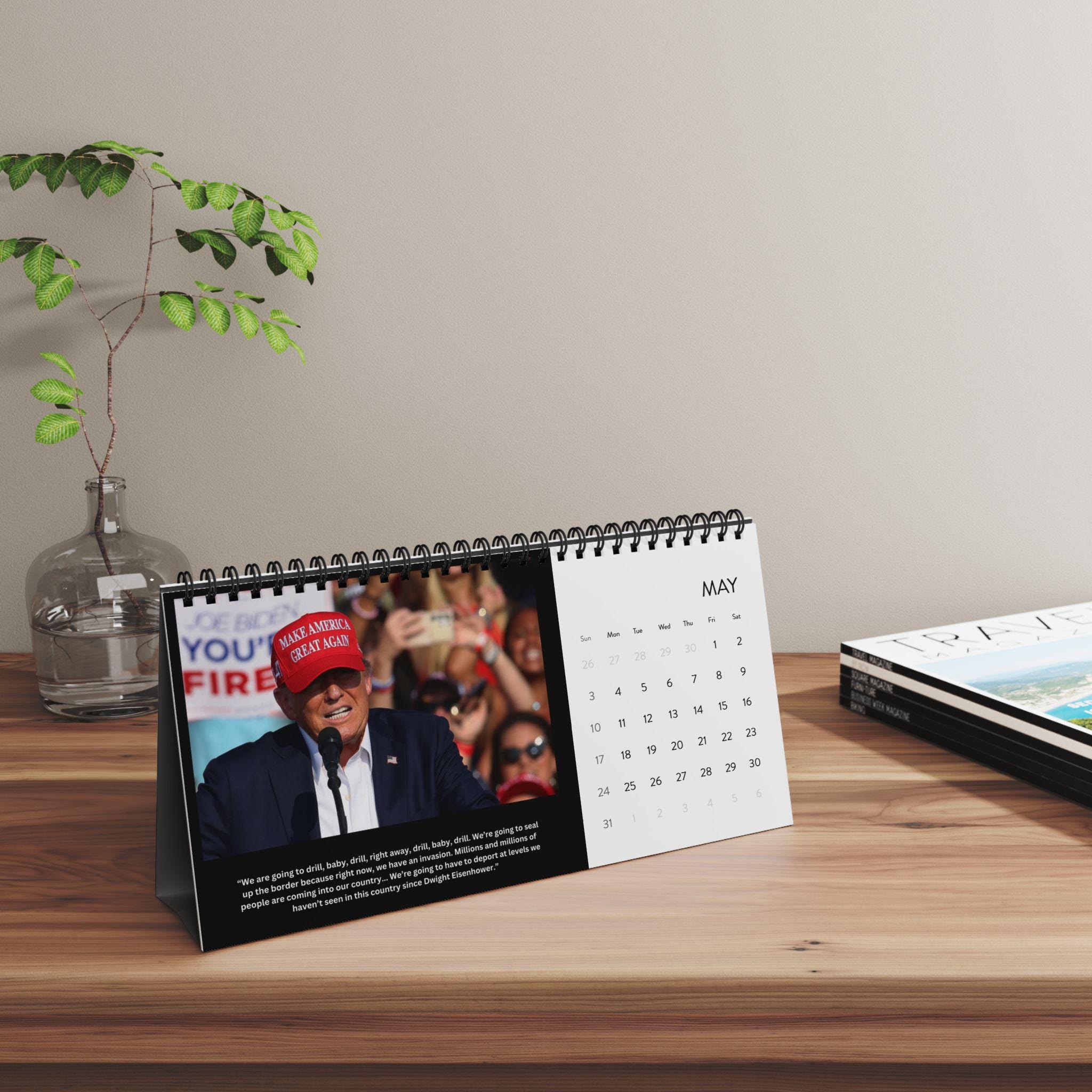 Donald Trump MAGA 2026 Calendar, Trump Supporters Gift, Political Desk ...