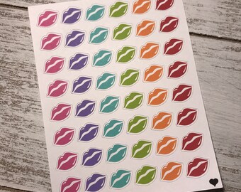 Lips stickers | Etsy
