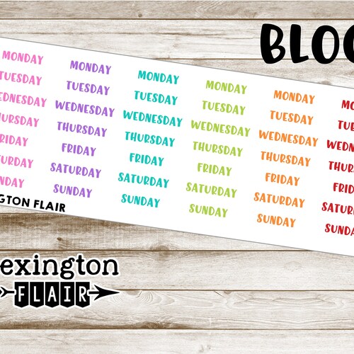 Cursive or Block Custom Wording Planner Stickers - Etsy