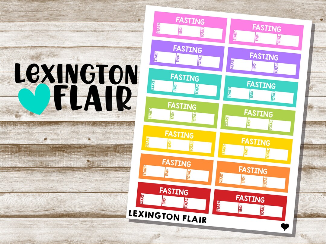 Fasting Tracker - Planner Stickers* - Etsy