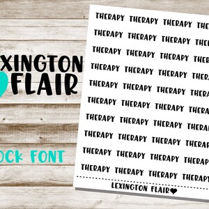 Therapy Wording - Script or Block - Planner Stickers - Etsy