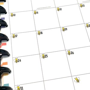Date - Calendar Numbers - Bee Icon - Spring/summer - Date 22 - Planner ...