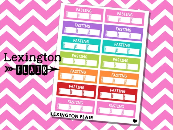 Fasting Tracker Planner Stickers | Etsy