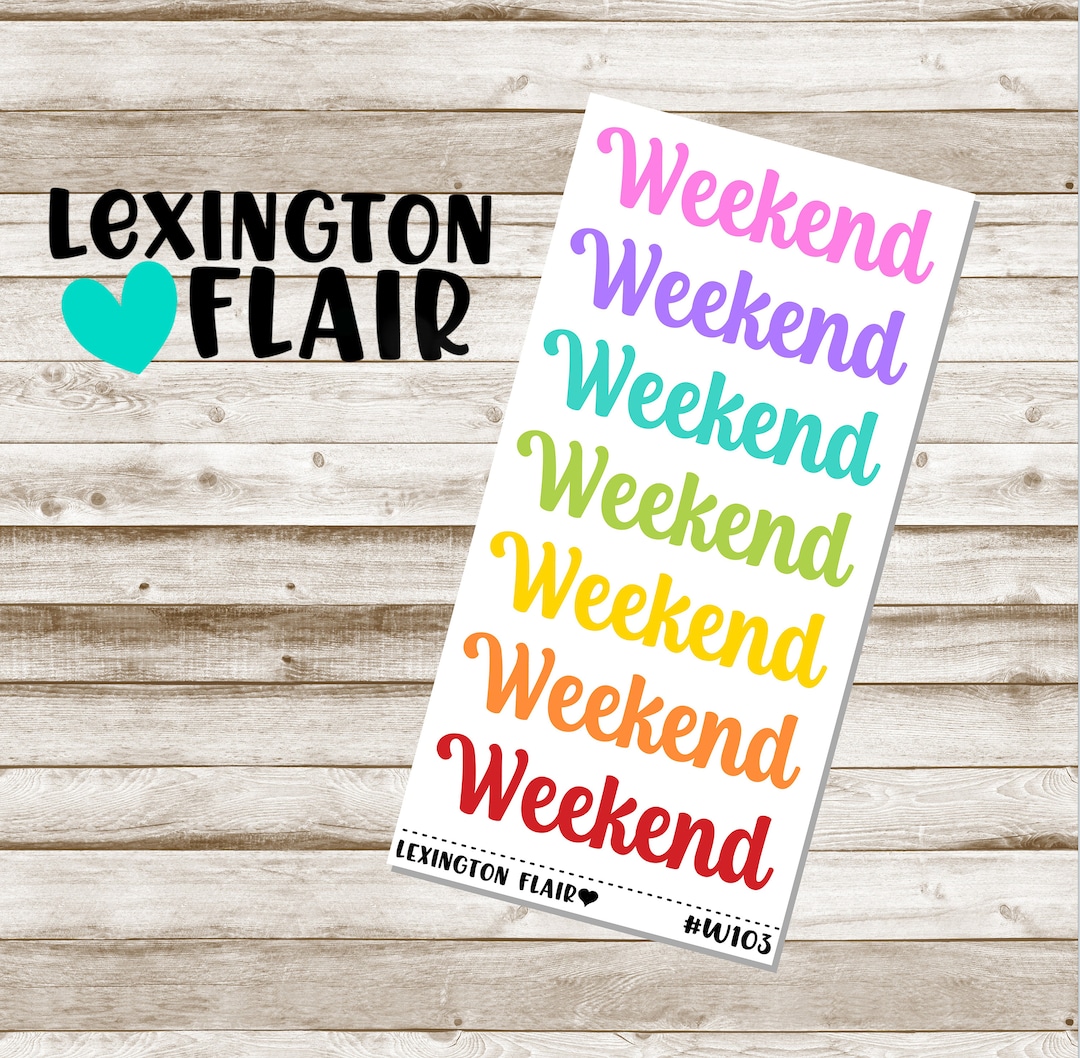 Weekend - #W103 - Planner Stickers - Etsy