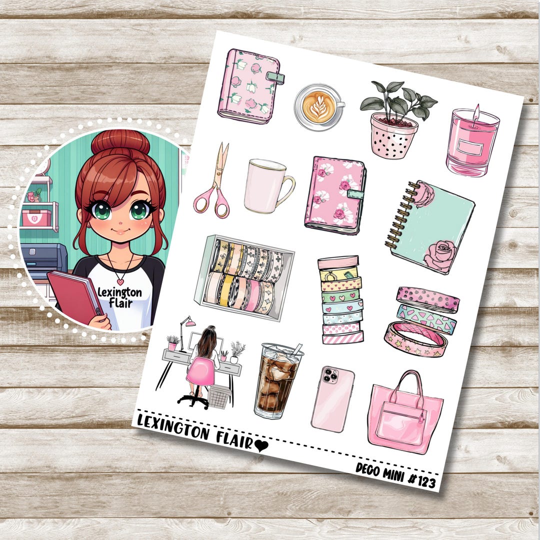 Deco Mini - #123 - Boss Babe - Cute Office - Planner Girl - Planner ...