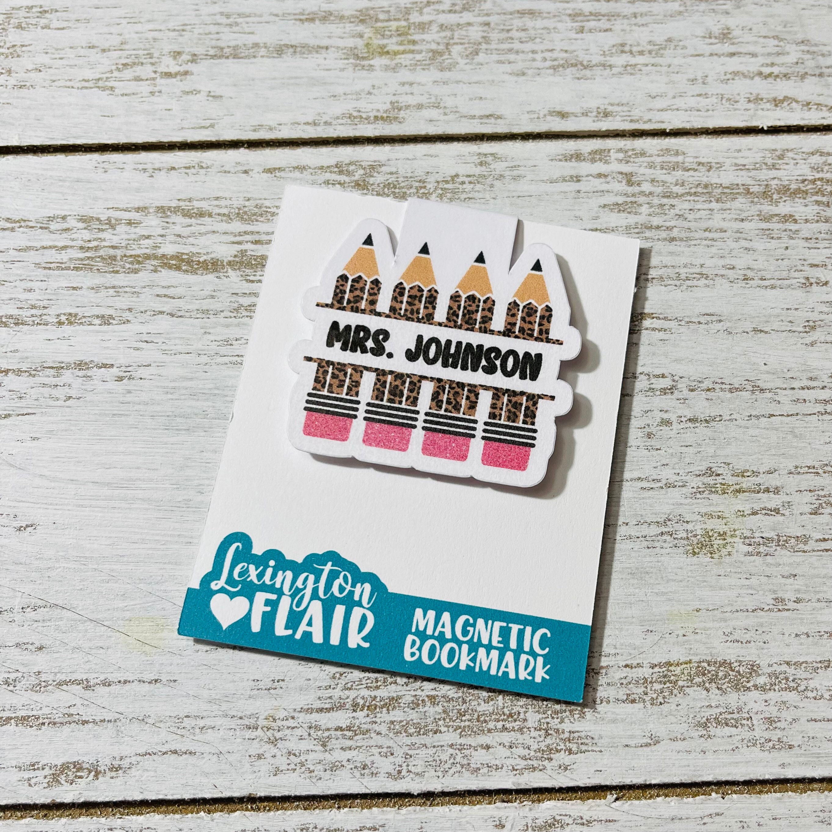 Magnetic Bookmark School Pencil or Crayon With Custom NAME - Etsy
