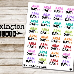 Fitness Stickers - Arm Day - Leg Day - Cardio Day and More Planner ...