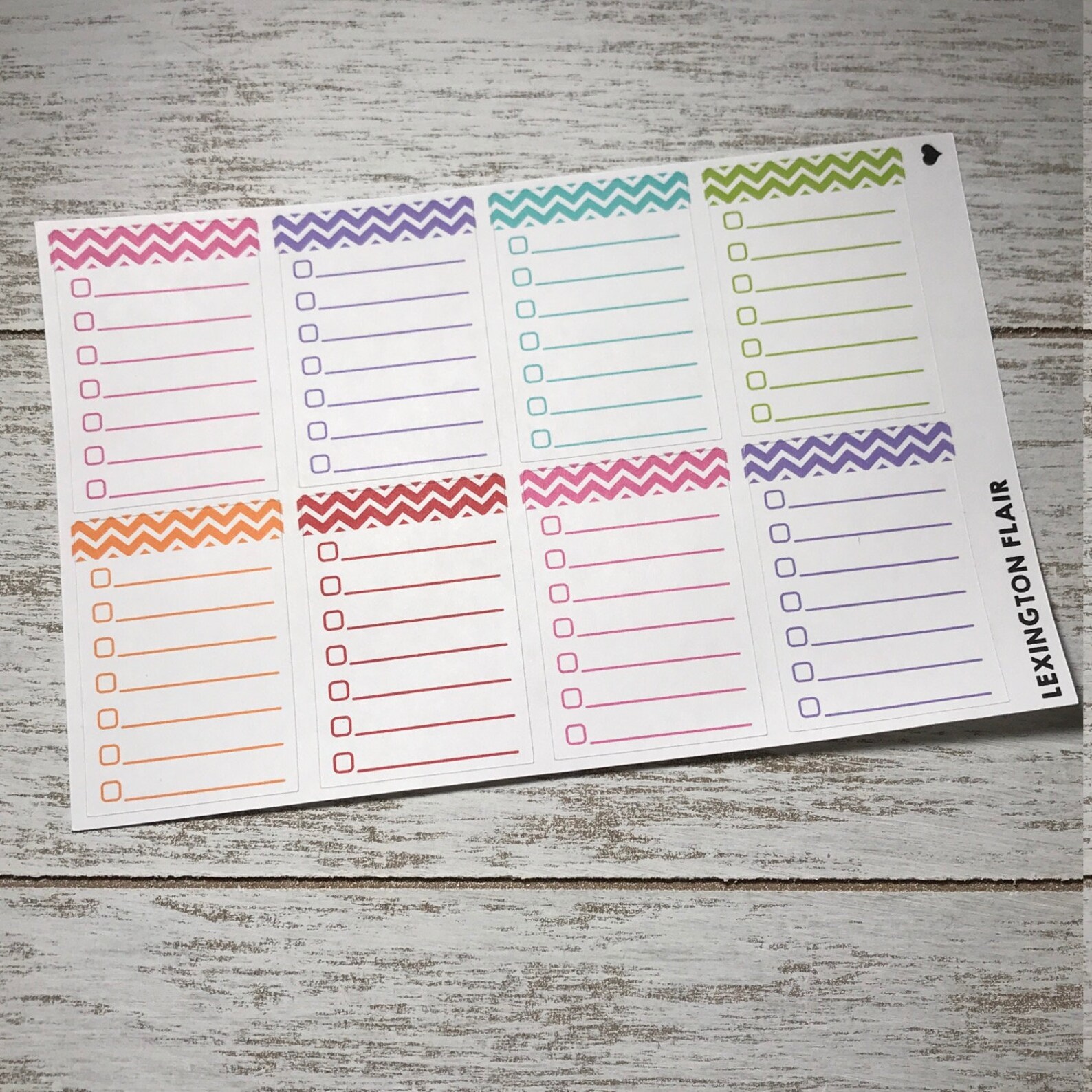 To Do List chevron Header Daily Checklists Planner Stickers | Etsy