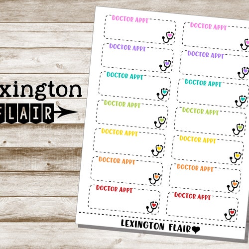 Dash Outline Label Planner Stickers Quarter Sized Stickers - Etsy