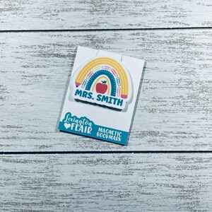 Magnetic Bookmark - School Pencil or Crayon With Custom NAME - Etsy